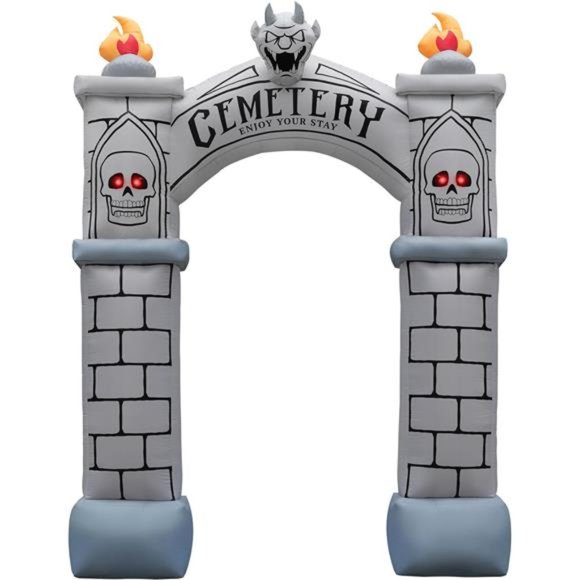 Holiday | 9 Ft Haunted Cemetery Archway Inflatable Outdoor Halloween ...